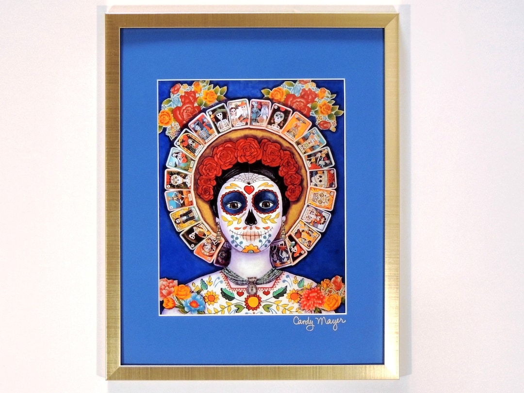 Dia De Los Muertos Art, Loteria Card Art, Mexican Folk Art Matted Print ...