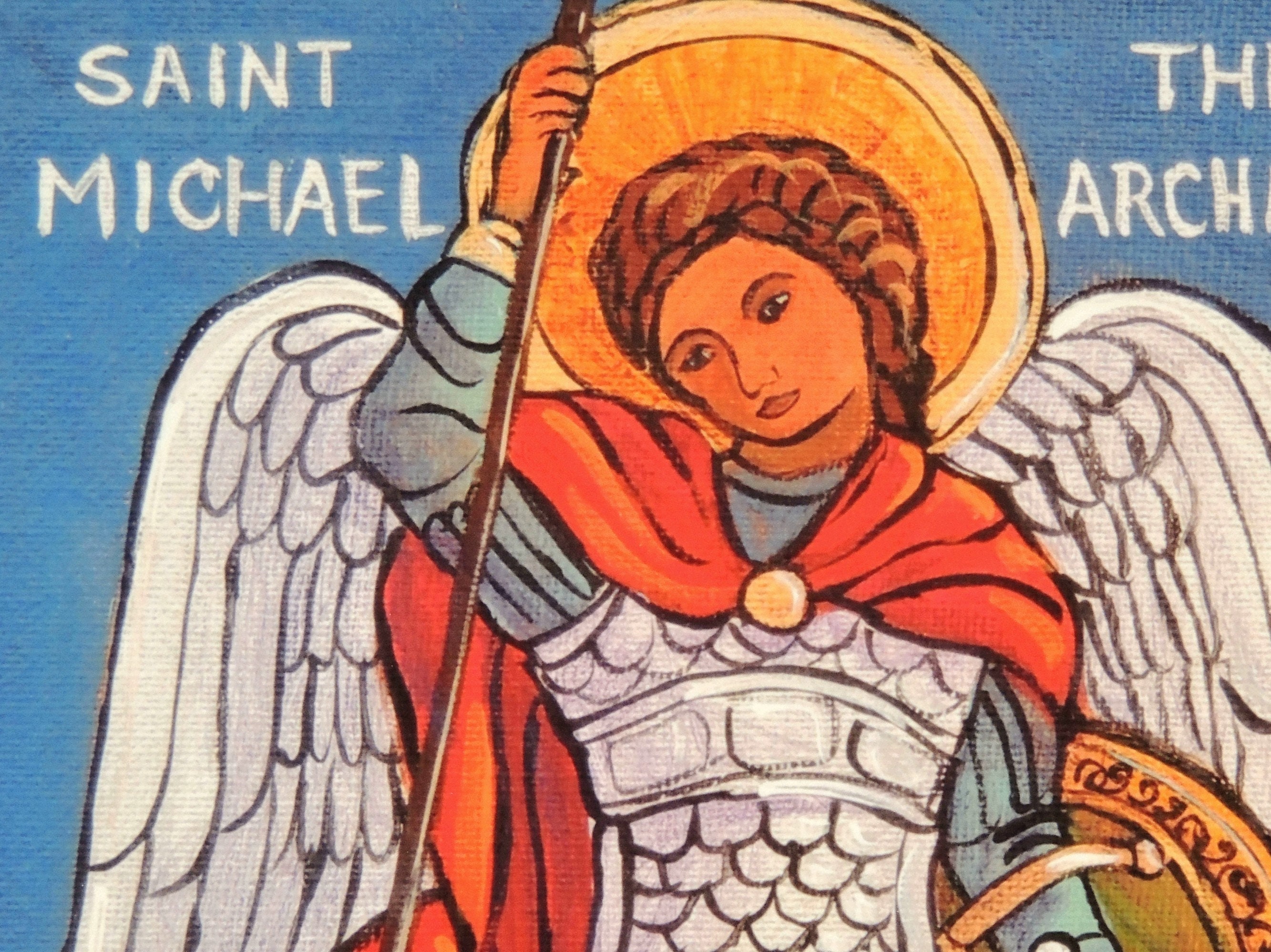 St. Michael the Archangel Image Mexican Folk Art Print - Etsy