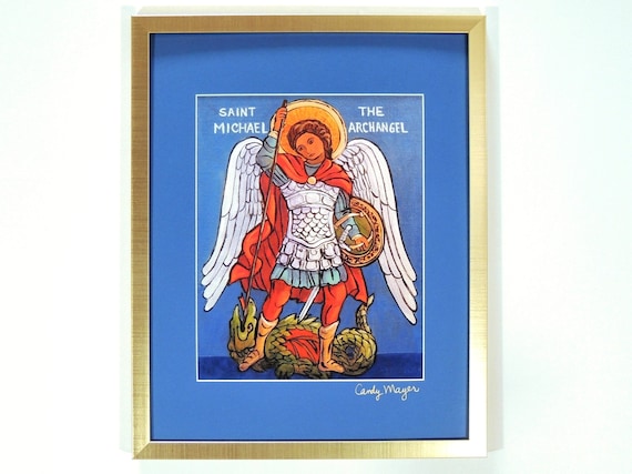 St. Michael the Archangel Image Mexican Folk Art Print | Etsy