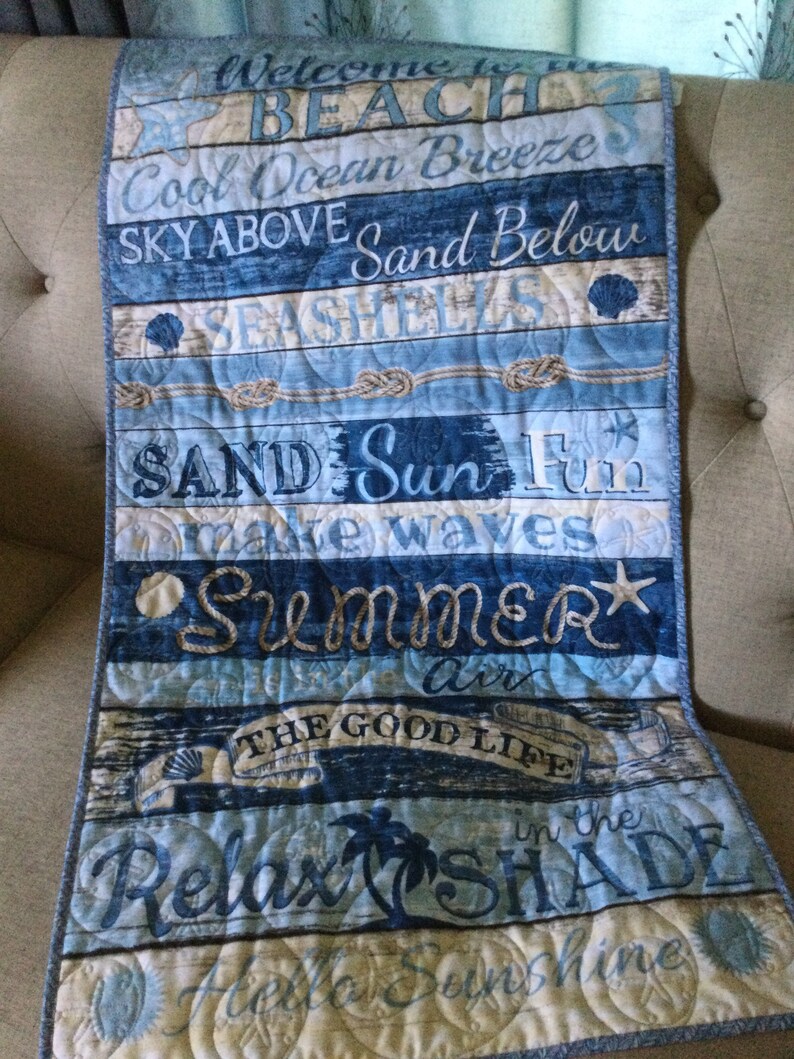 Welcome to the Beach Quilted Wall Hanging Banner - Etsy