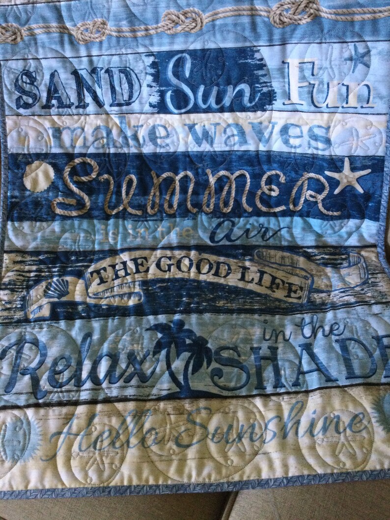 Welcome to the Beach Quilted Wall Hanging Banner - Etsy