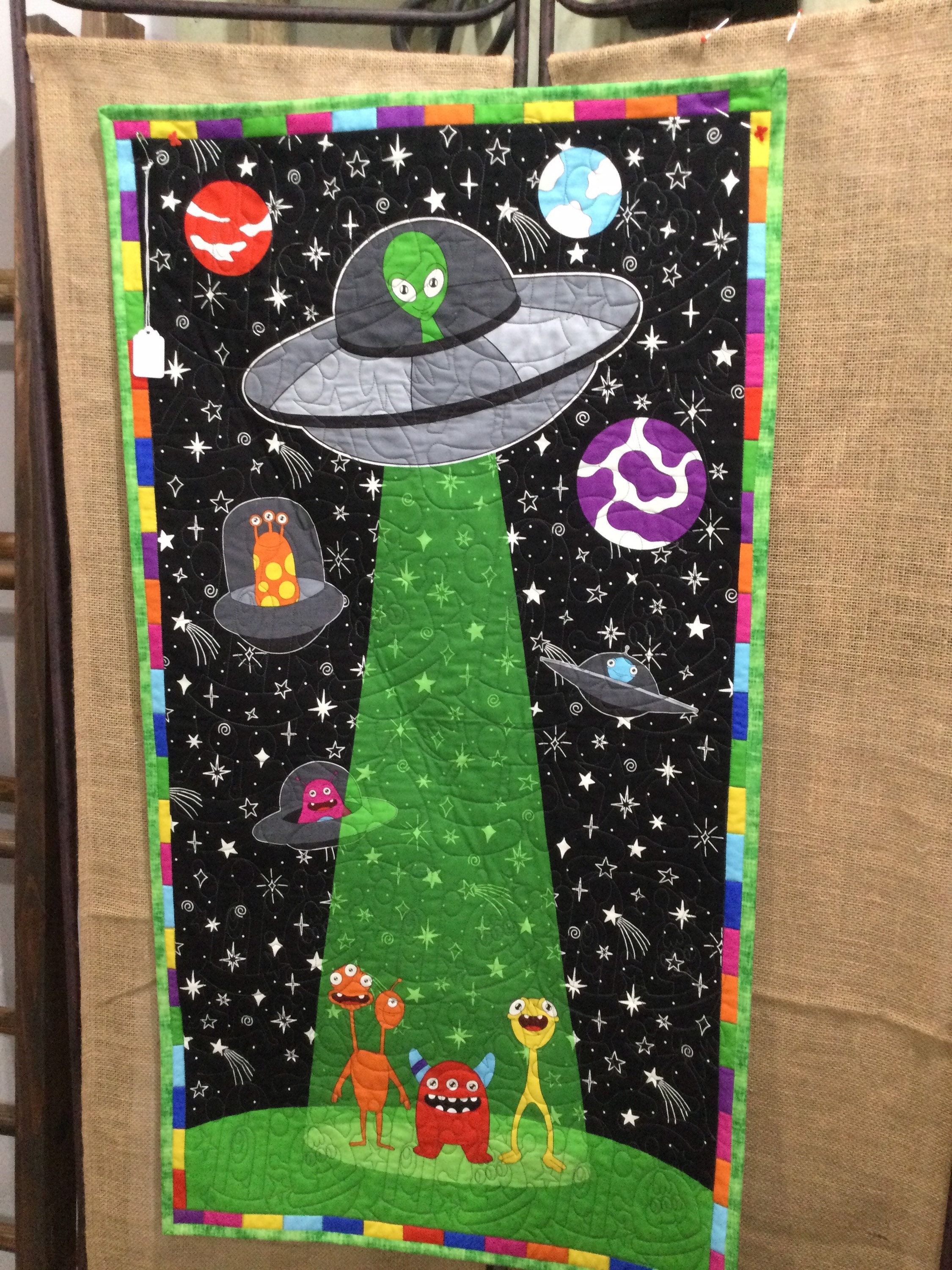 Amazing Aliens Quilted Cotton Wall Hanging - Etsy