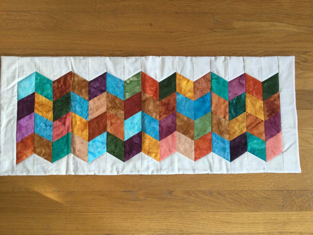 Quilted Contemporary Table Runner - Etsy