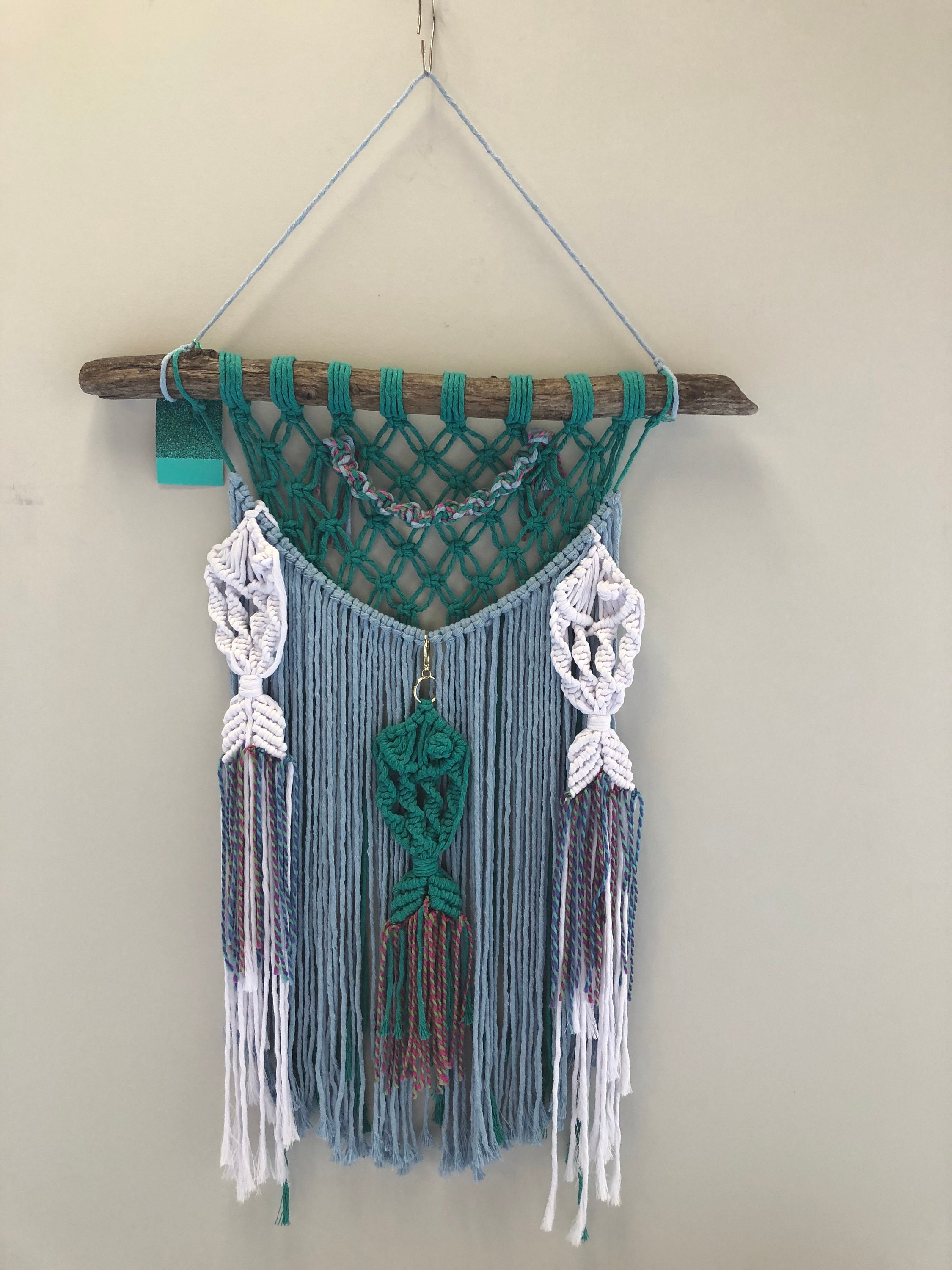 Beautiful Handmade Macrame Three Fish Wall Hanging | Etsy