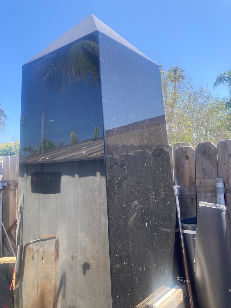 Obelisk Black Absolute Granite Monument Obelisk - Etsy