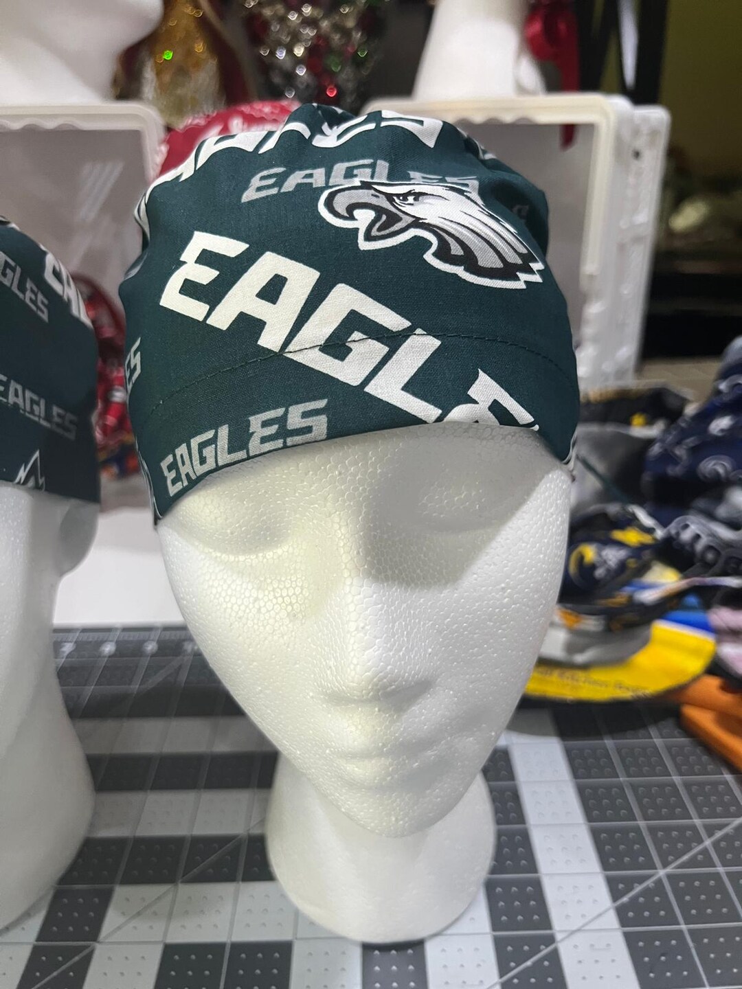 PHILADELPHIA EAGLES Football Scrub Cap Nurse Tech Anesthesia Doctor EMT ...