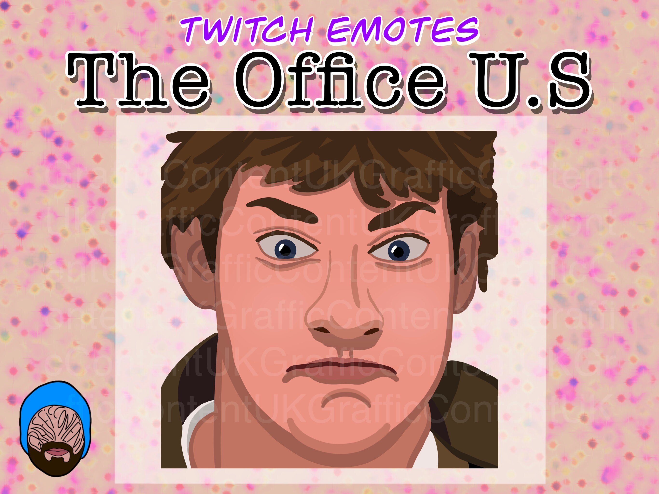 Jims Face - the Office (inspired) - Twitch Emote - Etsy