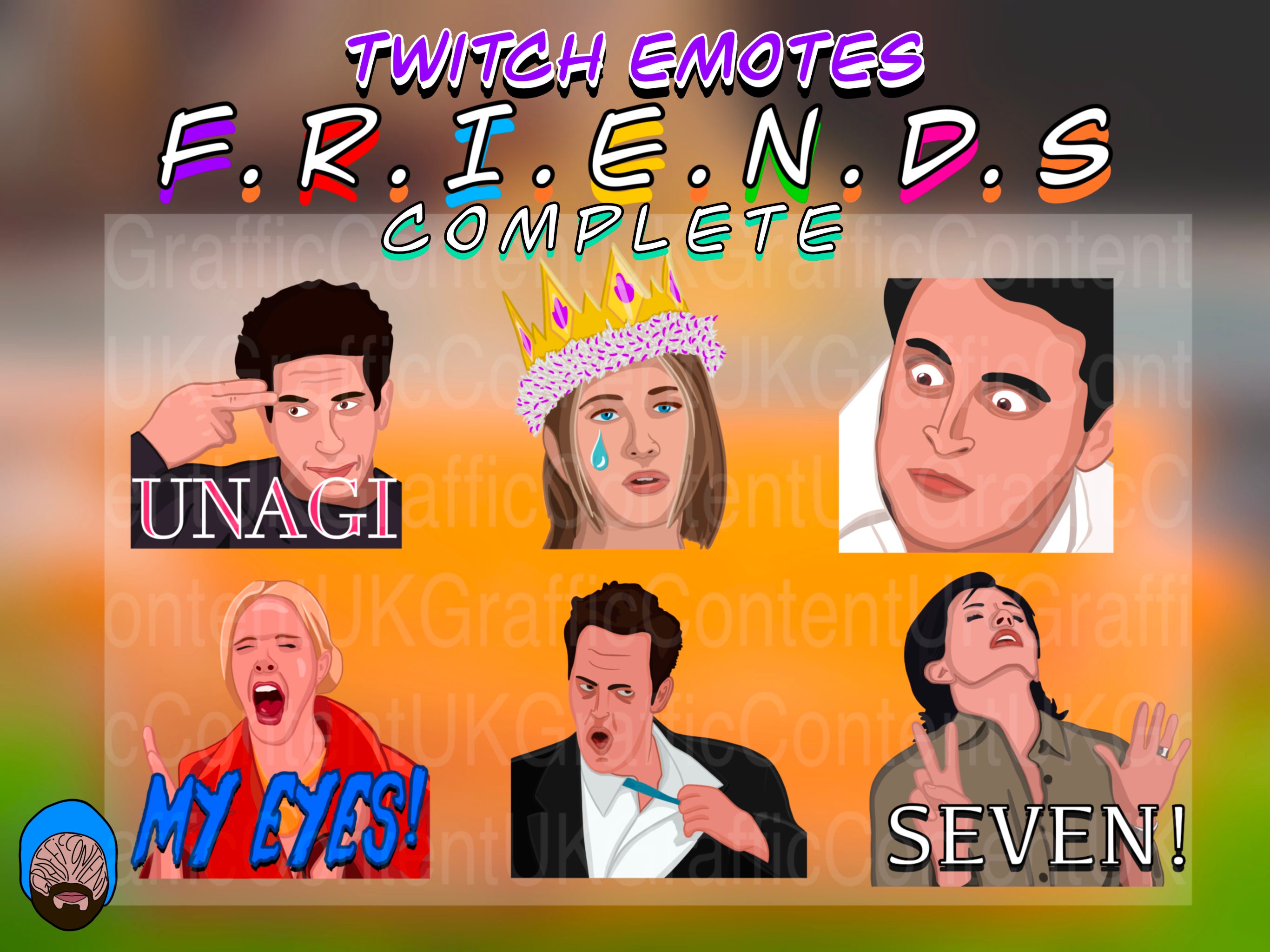 Complete Friends inspired Twitch Emotes - Etsy