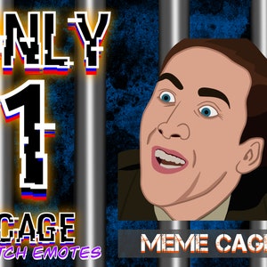 Meme Cage - Nicolas Cage (inspired) - Twitch Emote - Etsy