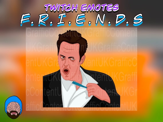 Chandler Stressed Friends inspired Twitch Emote - Etsy