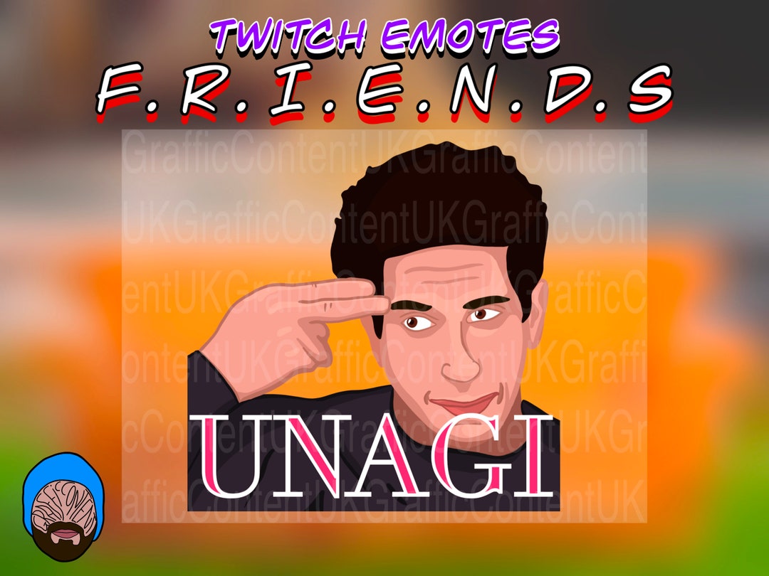 Ross Unagi - Friends (inspired) - Twitch Emote - Etsy