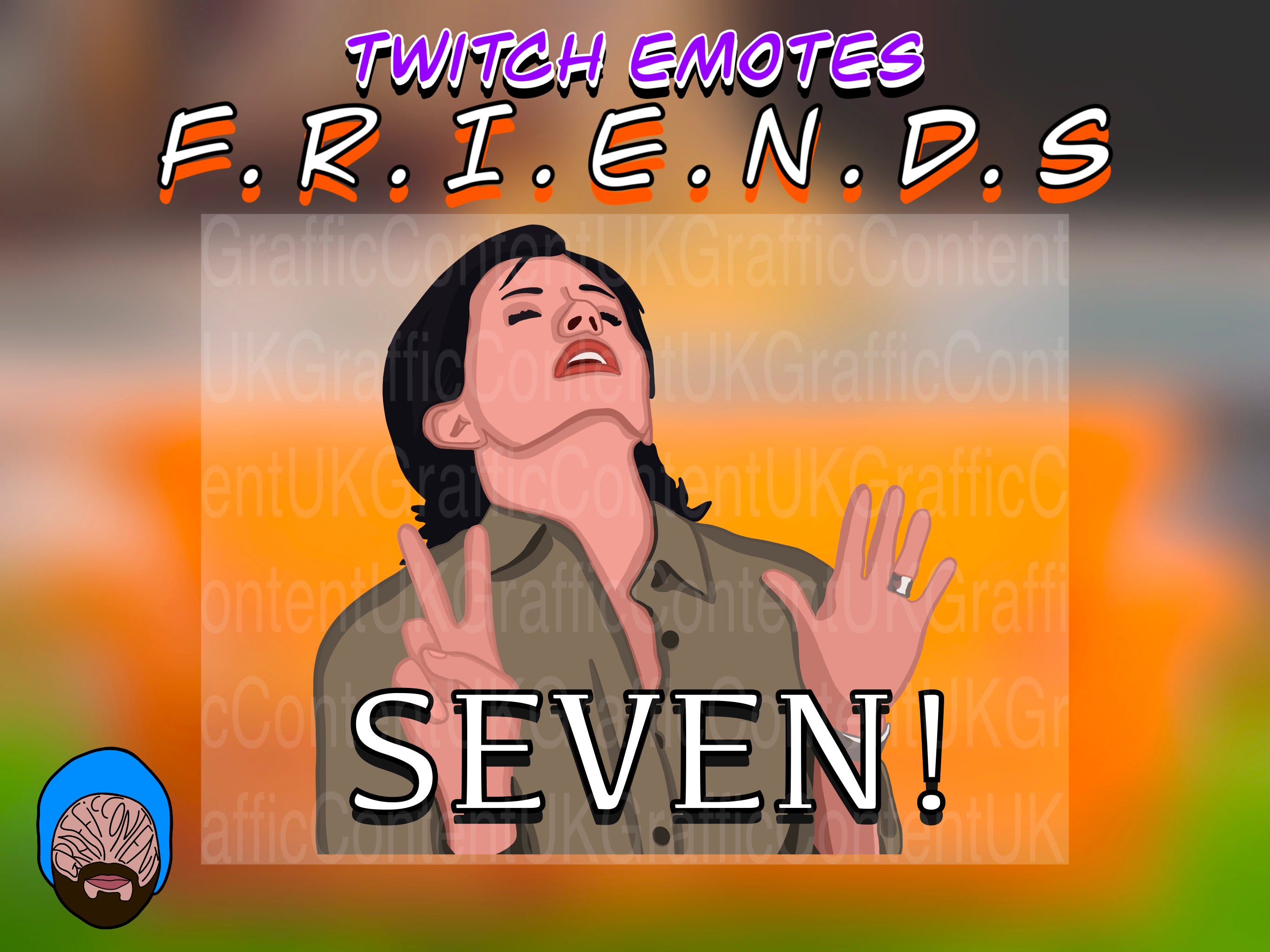 Monica SEVEN! - Friends (inspired) - Twitch Emote - Etsy
