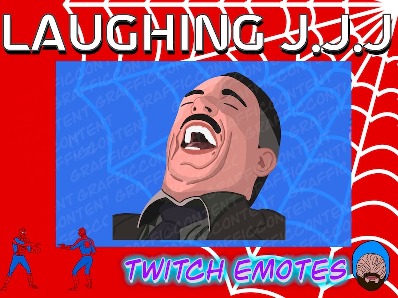 Laughing J.J.J -spider-man (inspired) - Twitch Emote - Etsy