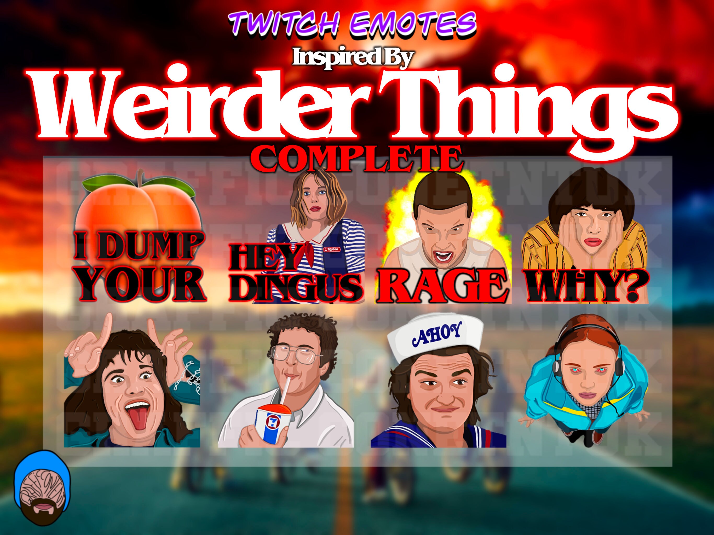 Hey Dingus Weirder Things inspired Twitch Emote - Etsy