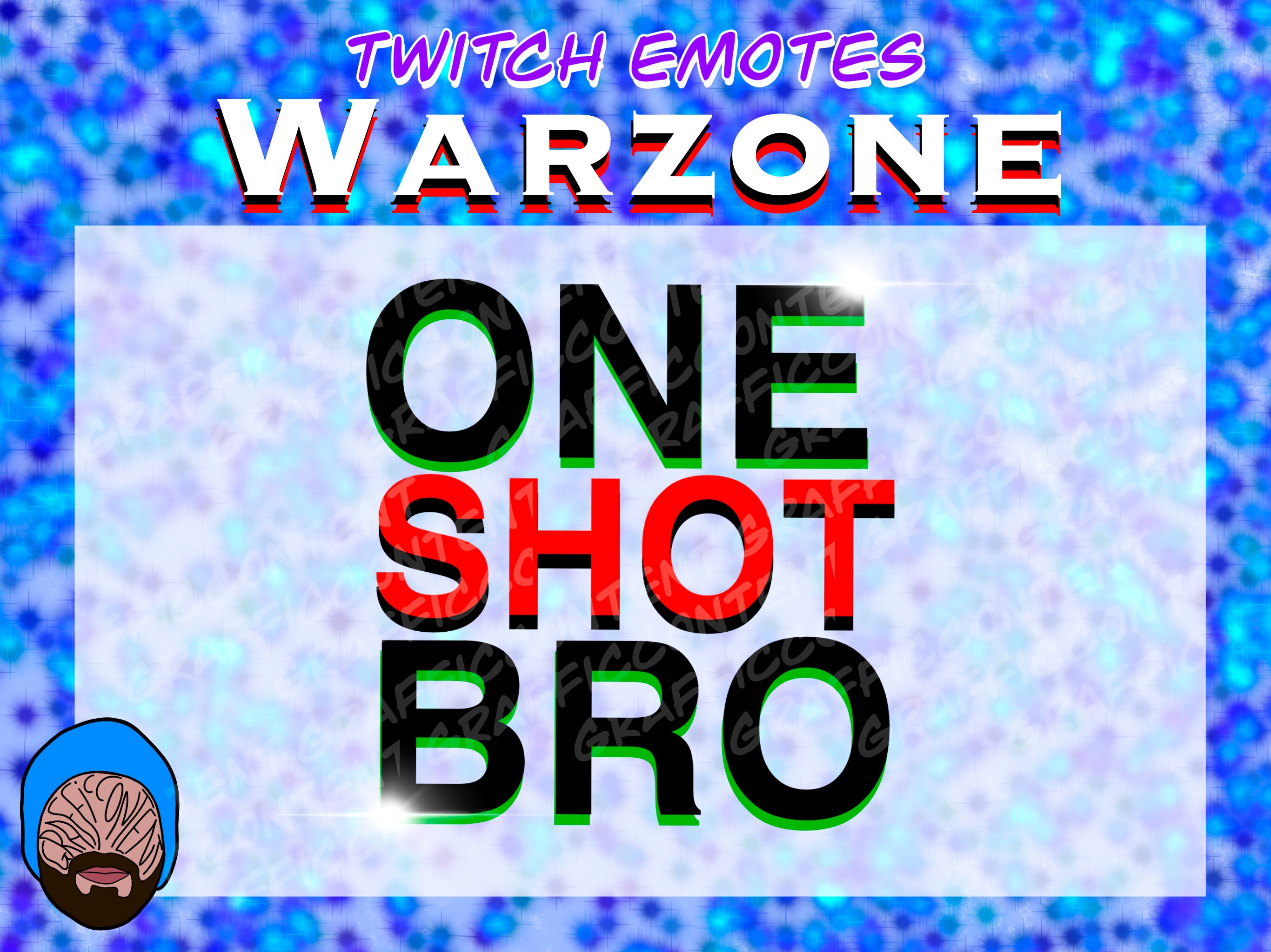 One Shot Bro - Warzone (inspired) - Twitch Emote - Etsy