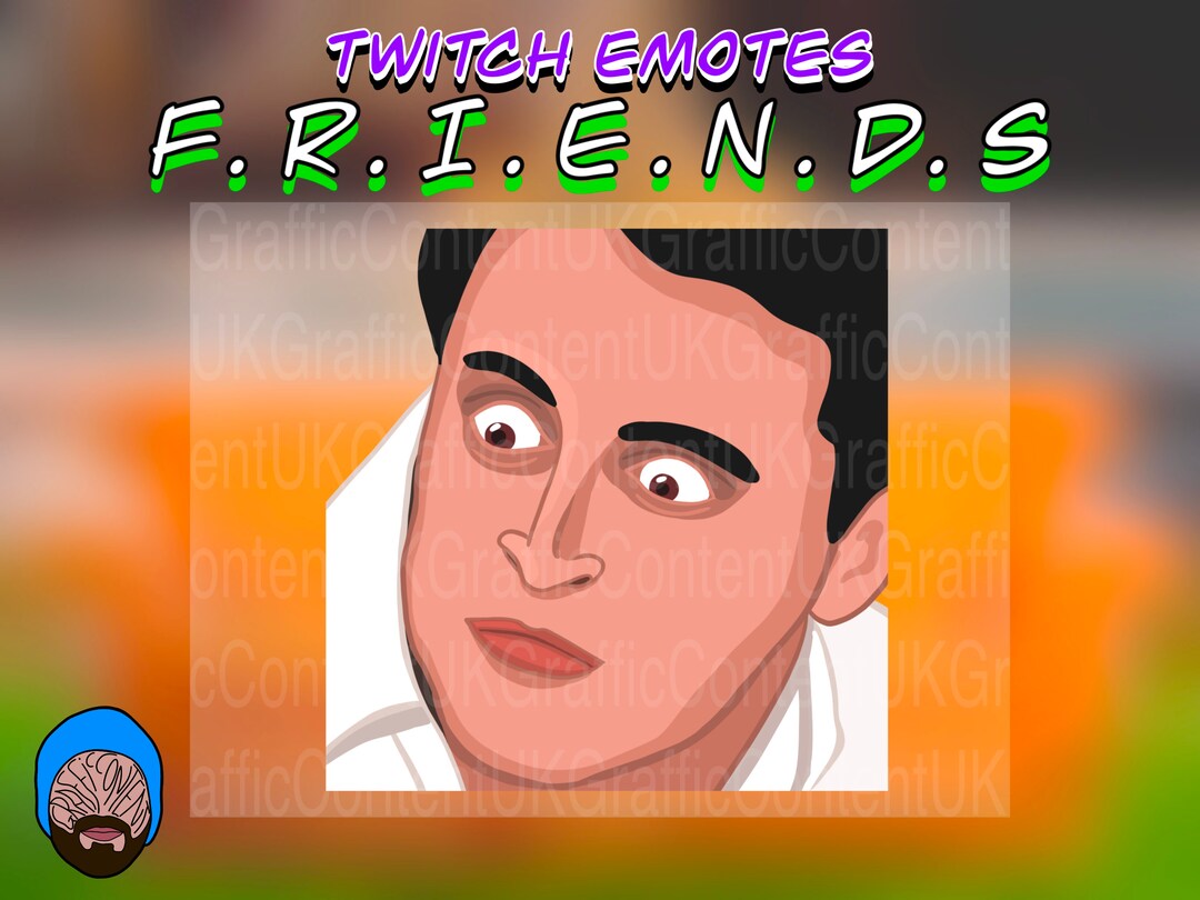 Joey Shocked - Friends (inspired) - Twitch Emote - Etsy
