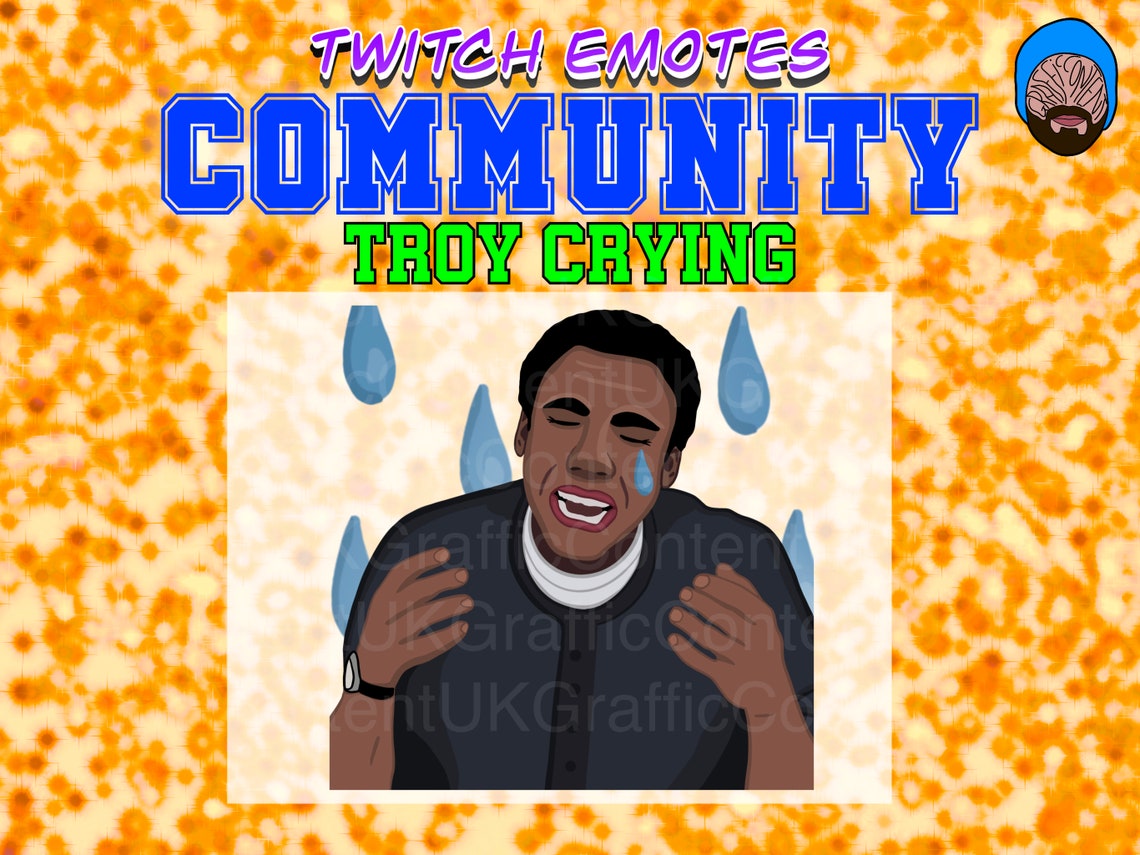 Troy Crying Community inspired Twitch Emote - Etsy