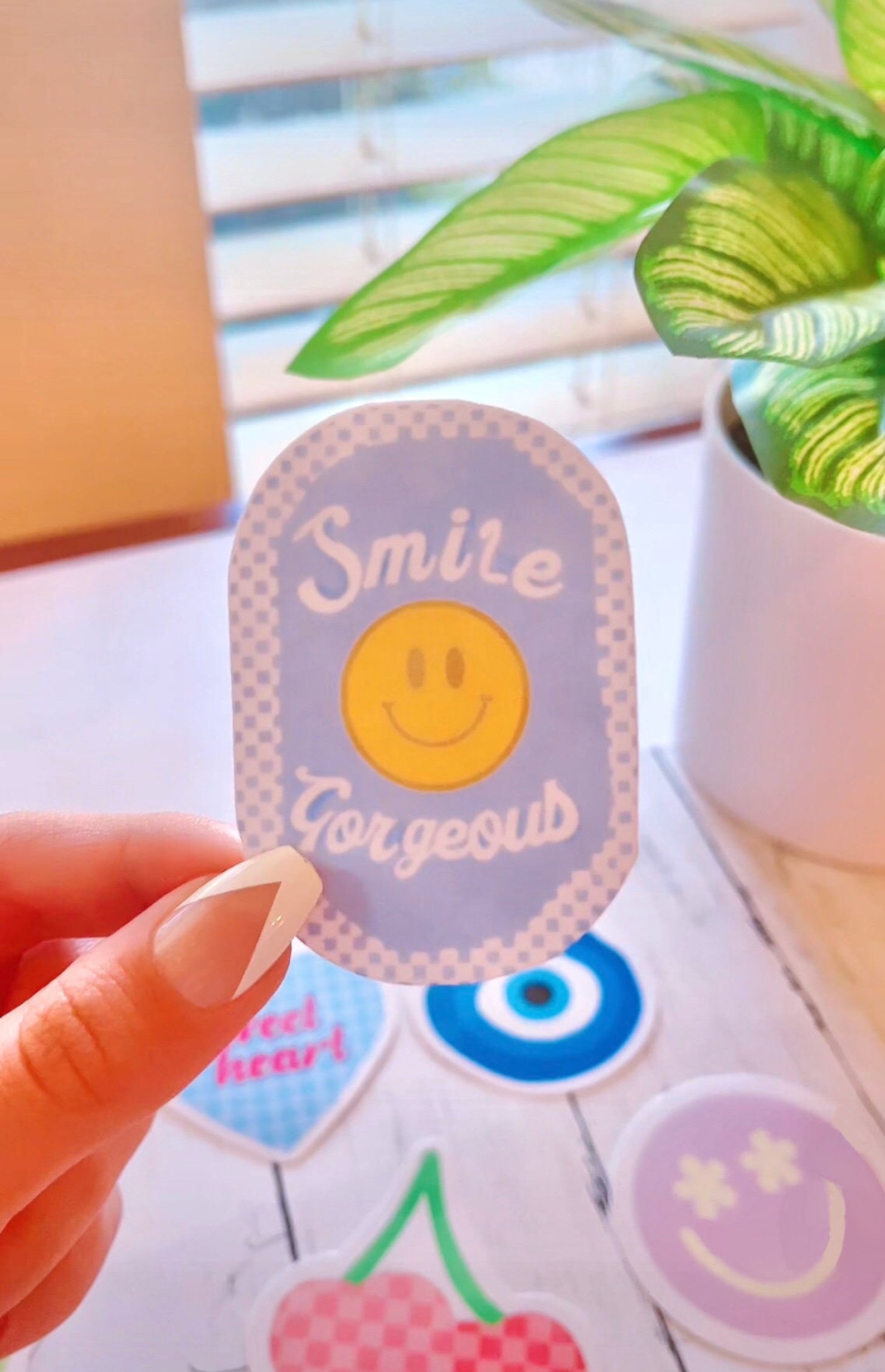 Danish Pastel Stickers- 8 Pack- Happy Stickers- Laptop Stickers ...