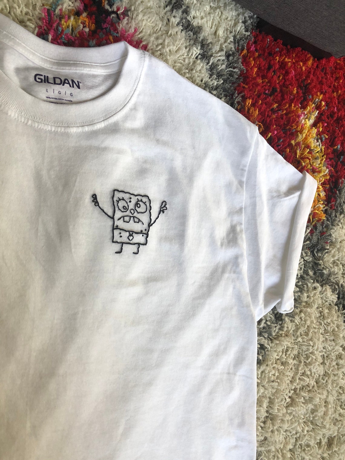 Doodlebob - Embroidered Tee - Etsy