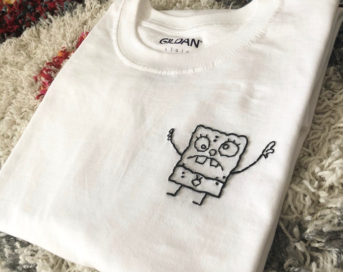Doodlebob - Embroidered Tee - Etsy