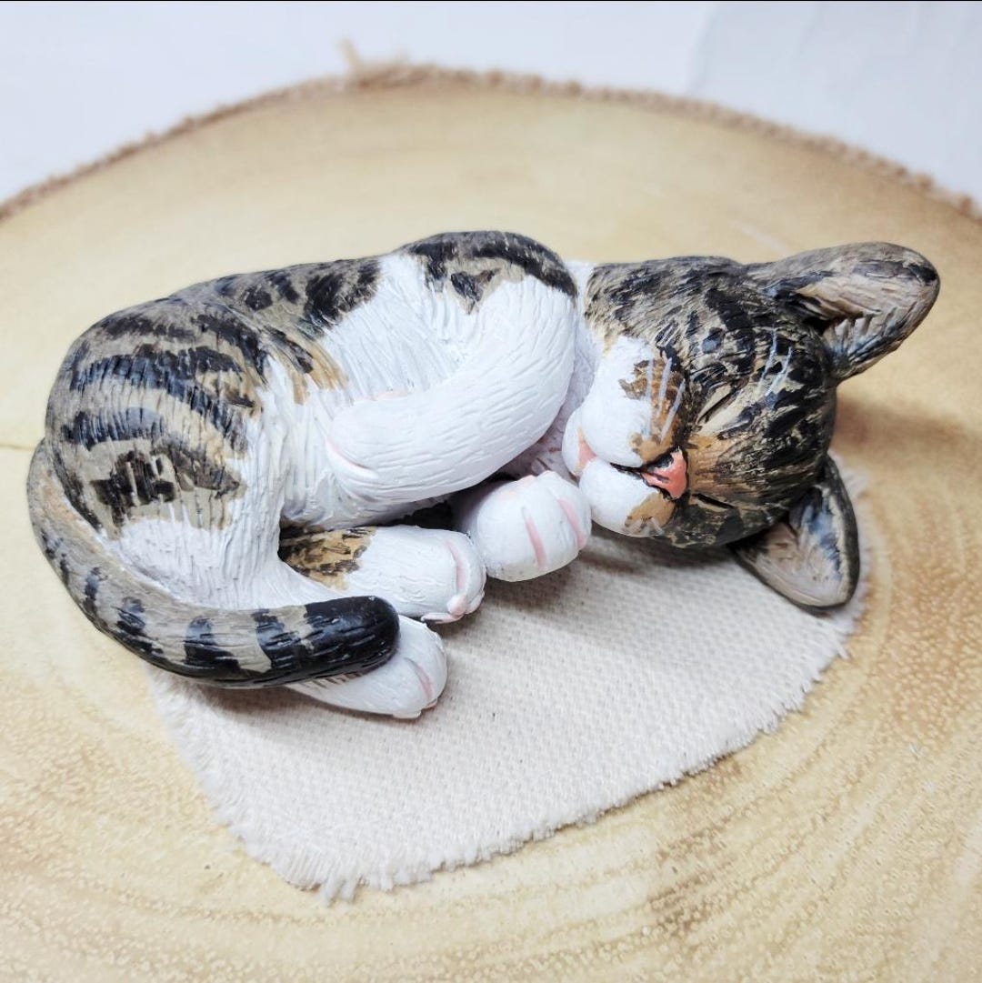 Sleeping Cat Model, Personalised Cat Gifted, Custom Cat Gift - Etsy