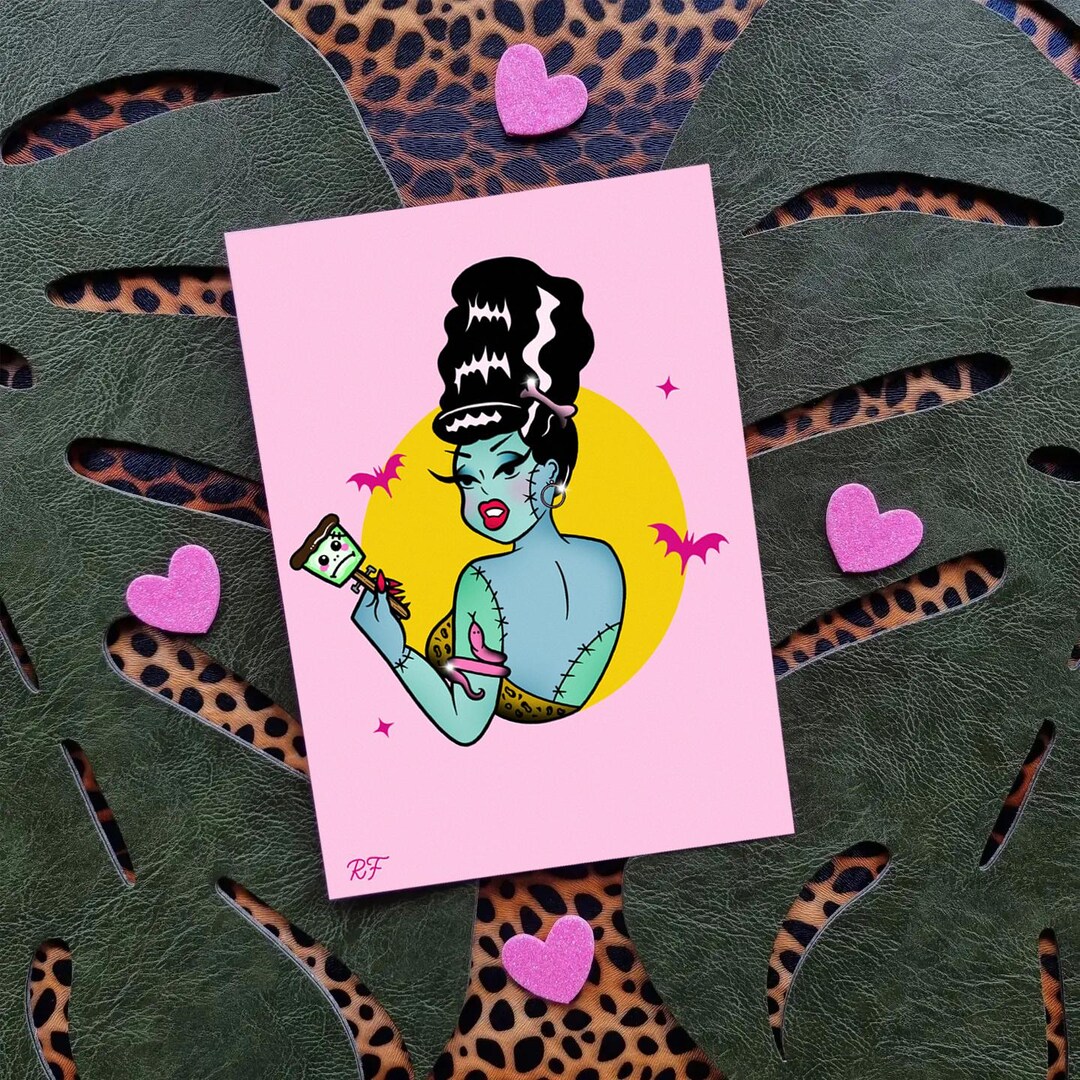 Summer Pin up | Horror Print | Art Print | Home Decor | Spooky Prints ...