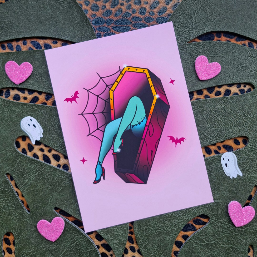 Coffin Legs Horror Print A5 Print Art Print Decor Home Decor Tattoo Art ...