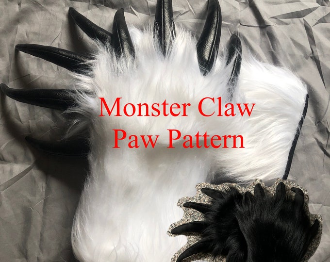 Old Monster Claw Paw Pattern! (4 and 5 Fingers!) - Etsy