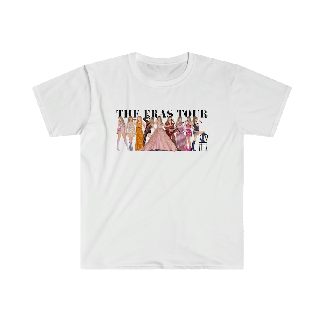 Buy The Eras Tour T-shirt WITH DATES on Back Fan Art Merch Online in ...