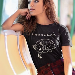 Gender is a Galaxy Tshirt Nonbinary Shirt Gender Fluid Tee Genderqueer ...