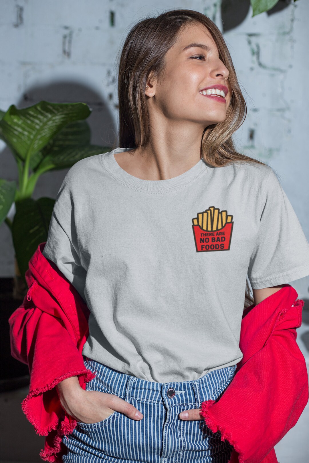 No Bad Foods French Fries Graphic Pocket Tee - Anti Diet Culture ...