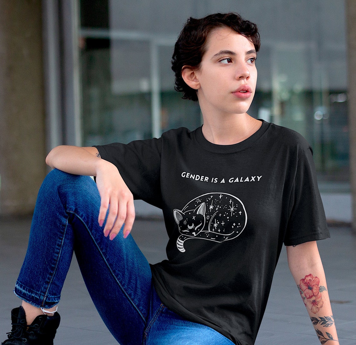 Gender is a Galaxy Tshirt nonbinary shirt gender fluid tee | Etsy
