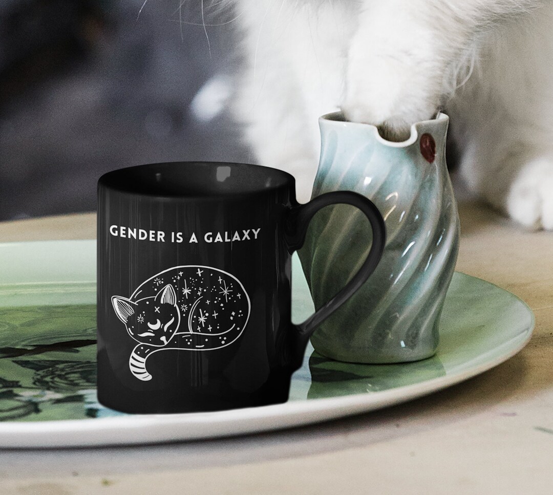 Gender is a Galaxy Nonbinary Coffee Mug Nonbinary Cup Bi Pride Gender ...