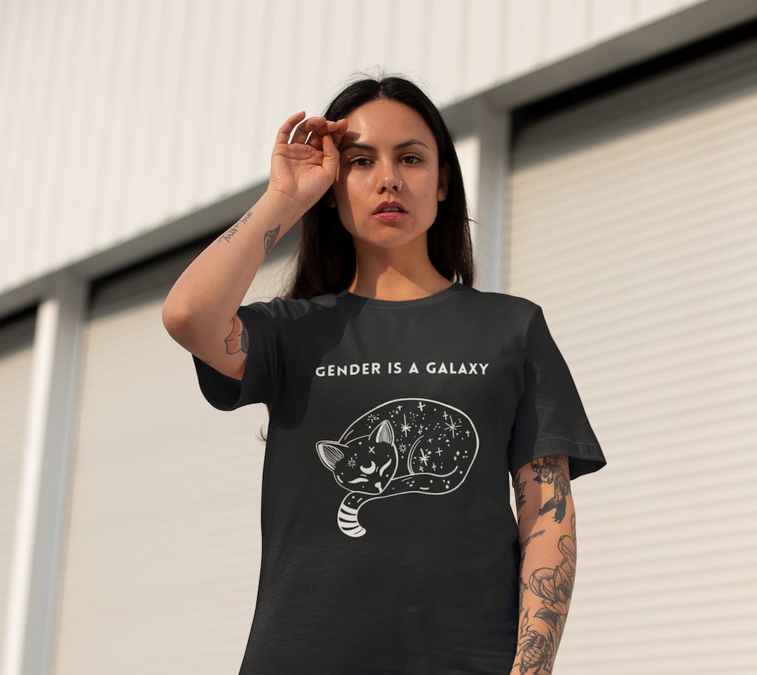 Gender is a Galaxy Tshirt Nonbinary Shirt Gender Fluid Tee Genderqueer ...