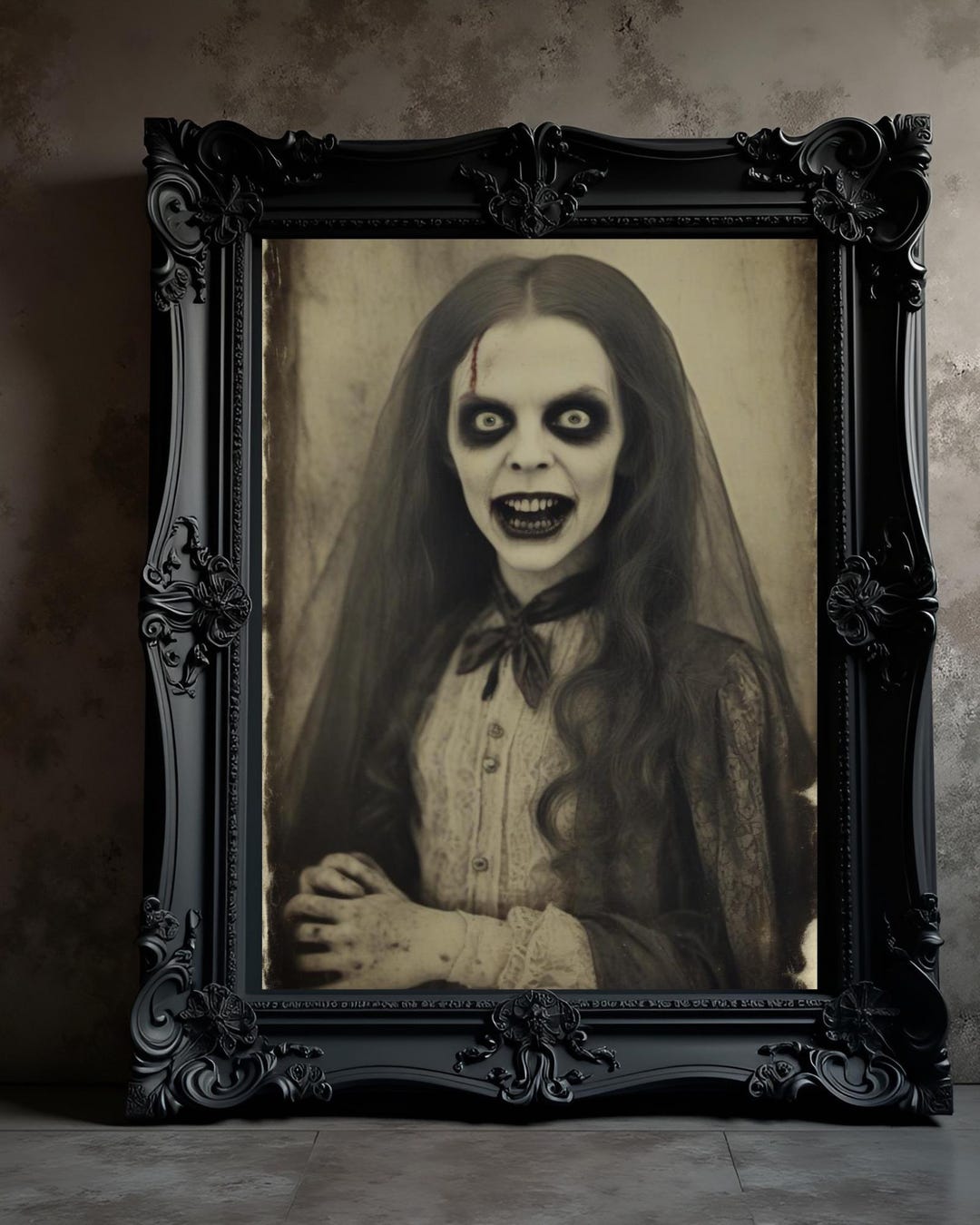 Creepy Gothic Victorian Lady - Eerie 8x10 Digital Art for Printable ...
