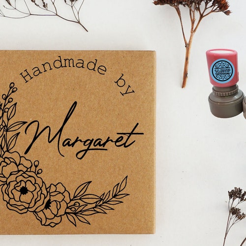 Handmade by RUBBER STAMP Hand Made Stamp Custom Stamp - Etsy
