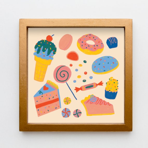 Dessert Doodles Digital Art Print Instant Download 8x8 8x10 | Etsy