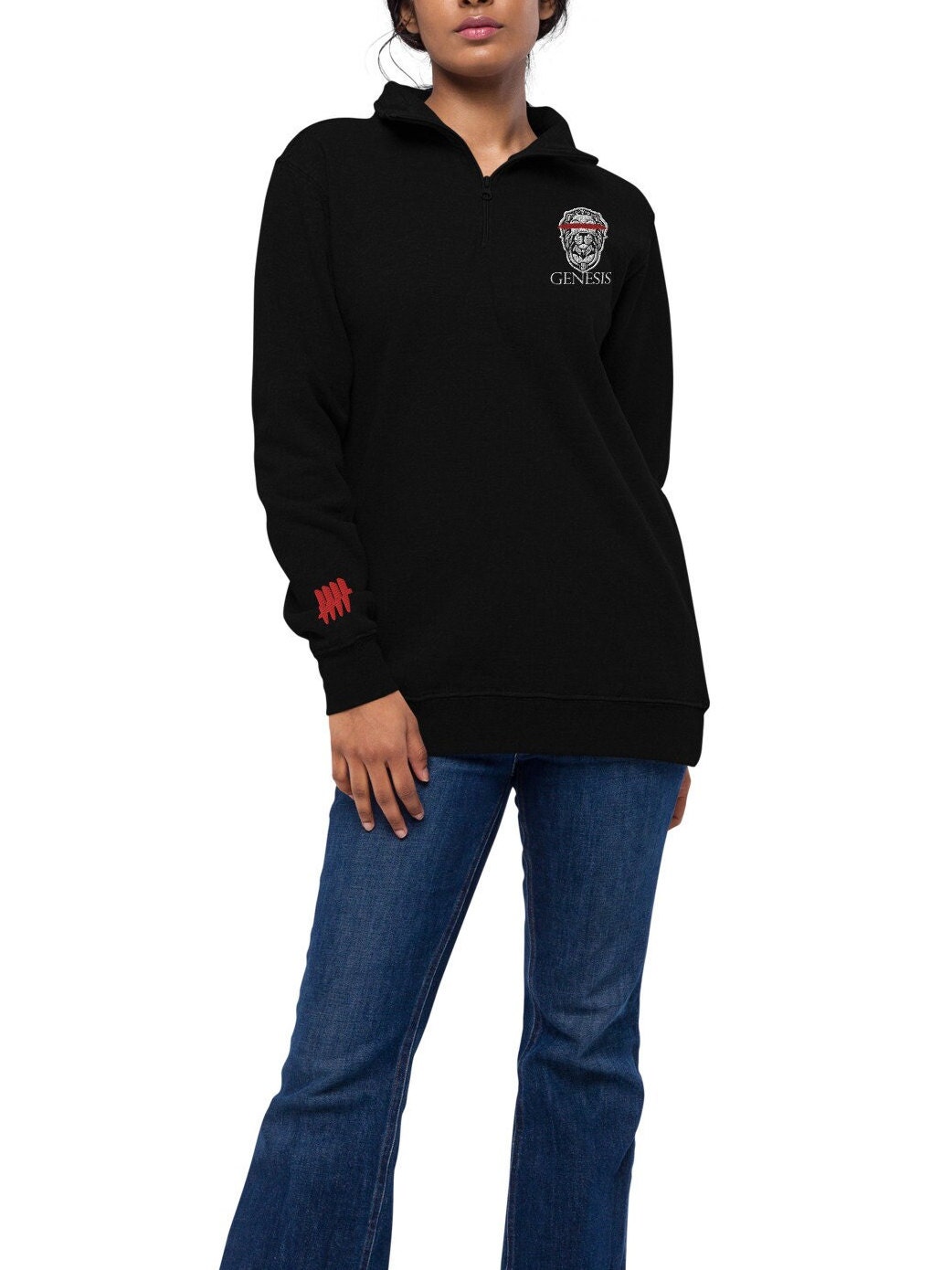 Genesis Crest Premium Embroidered Fleece Pullover - Etsy