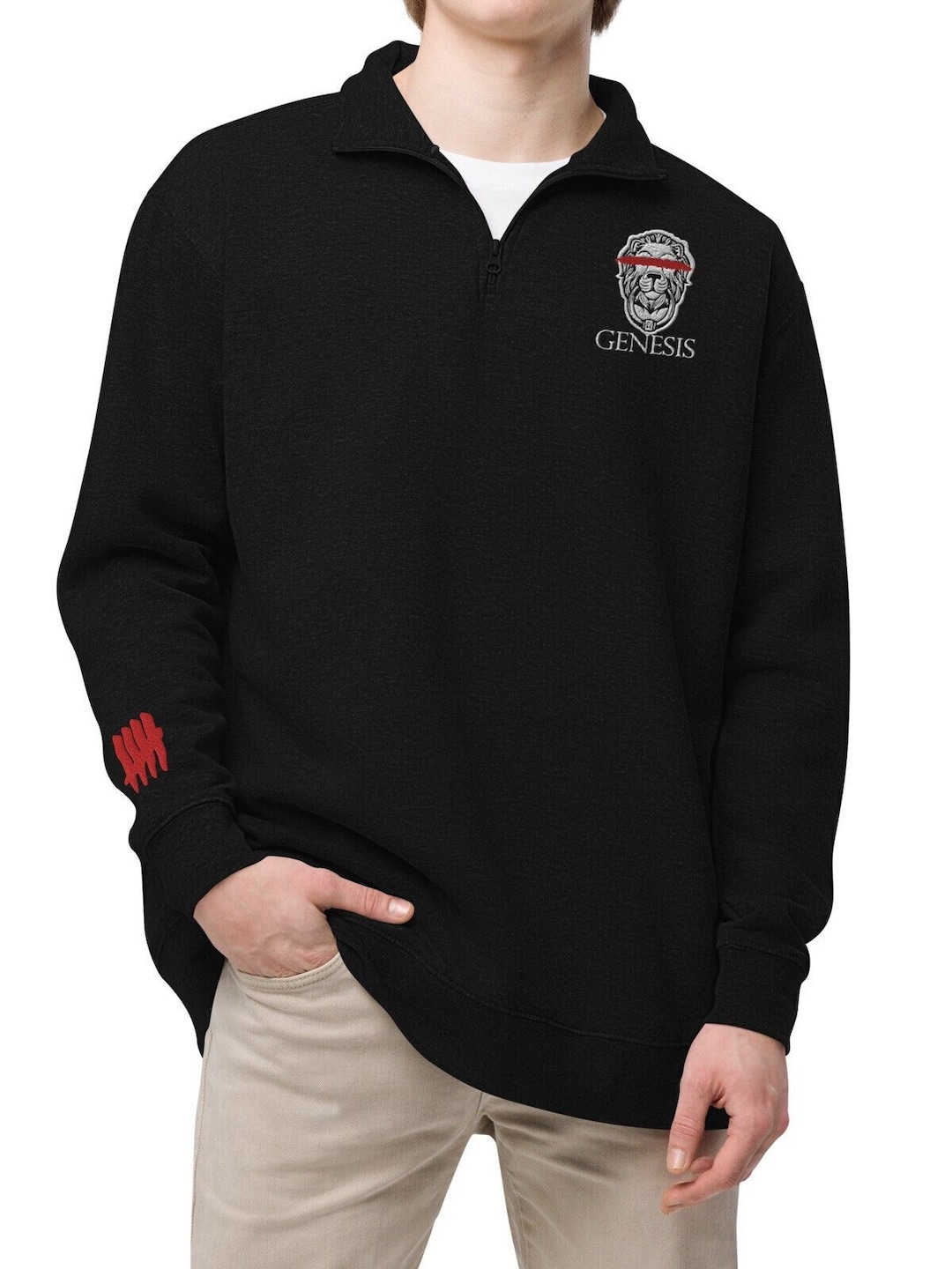 Genesis Crest Premium Embroidered Fleece Pullover - Etsy