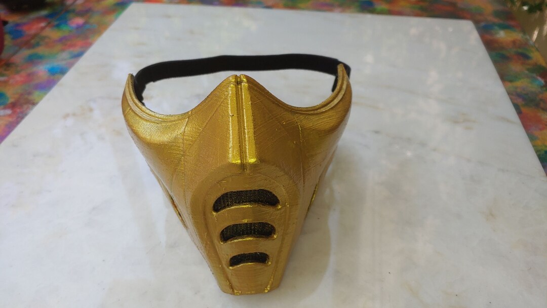 3D Printed Sub-zero Mask With Filter Compartment - Hand-painted Gold - Etsy