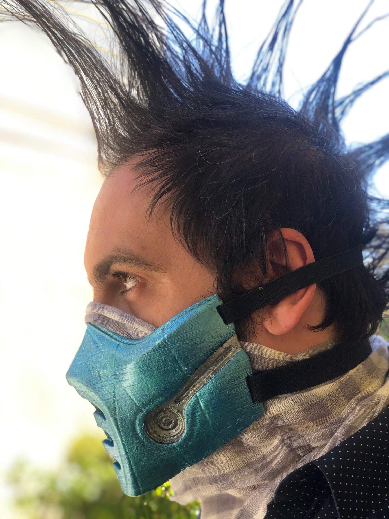 3D Printed Sub-zero Mask With Filter Compartment - Hand-painted Ice ...