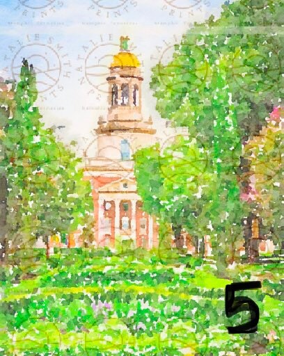 OPCIONES Baylor University Watercolor Wall Art Print Waco - Etsy España