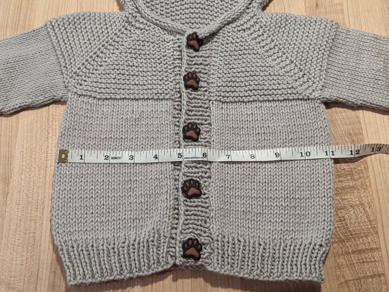 Knit Hooded Baby Sweater With Teddy Bear Ears - Etsy
