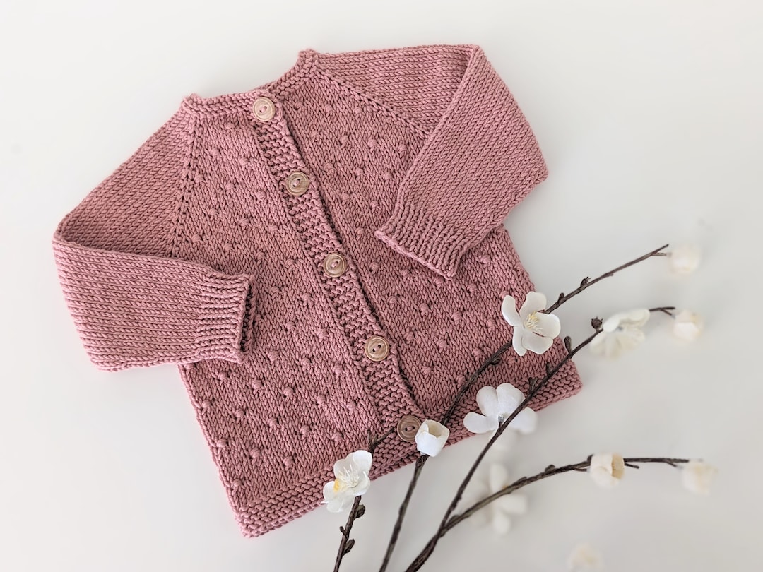 Button Stitch Baby Cardigan - Etsy