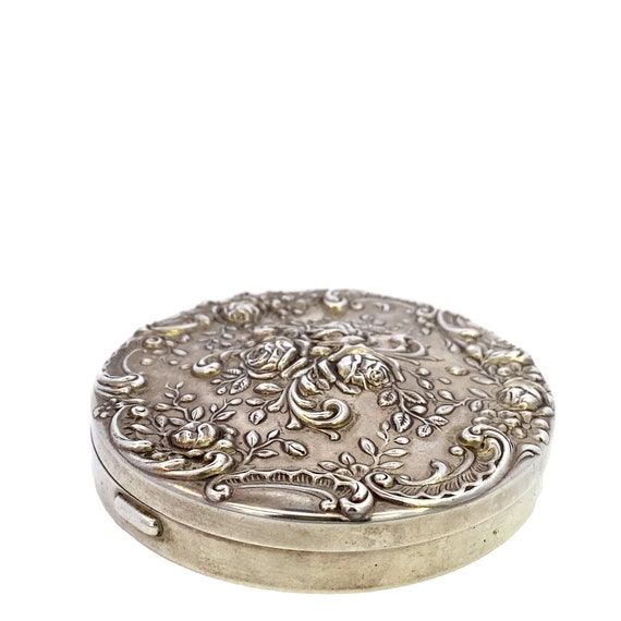 Sterling Silver Makeup Compact - Gem