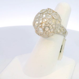 Vintage Sterling Silver Bubble Ring - Etsy