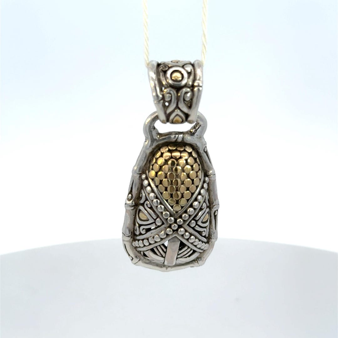 Vintage 18K Gold and Silver John Hardy Pendant - Etsy