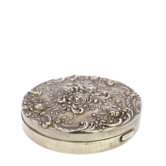 Sterling Silver Makeup Compact - Gem