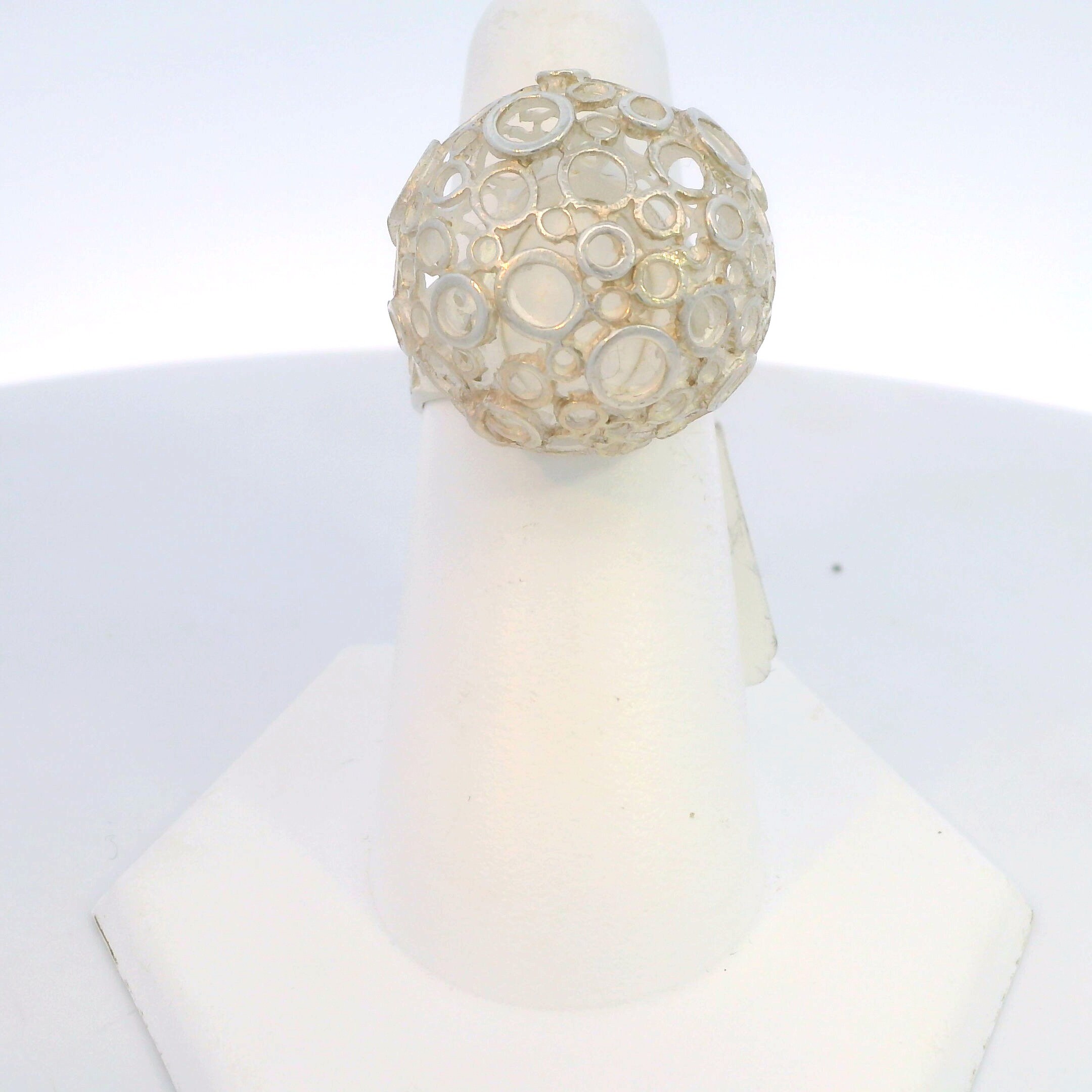 Vintage Sterling Silver Bubble Ring - Etsy