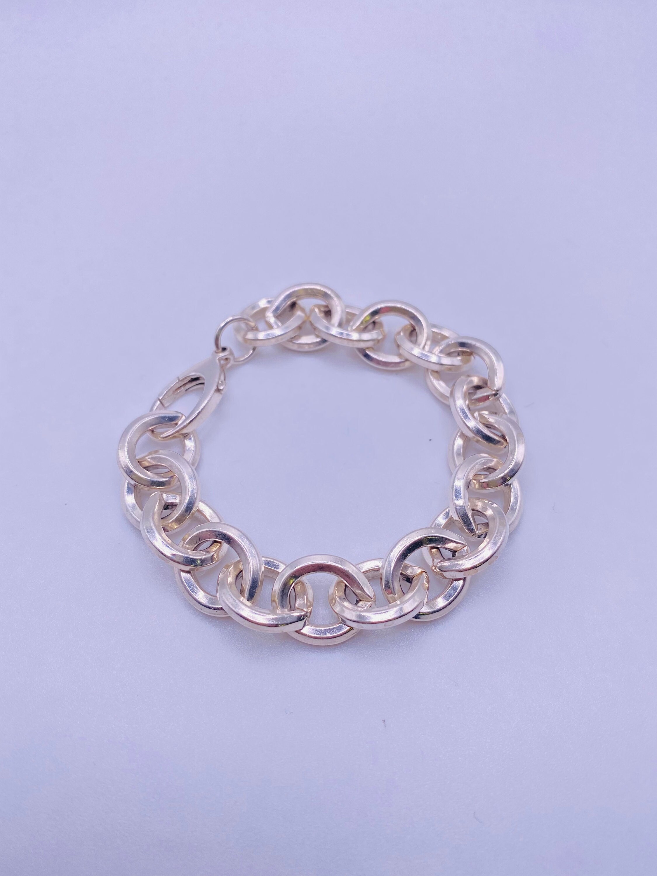 Sterling Silver Chain Bracelet - Etsy Sterling Silver Chain Bracelet - Etsy